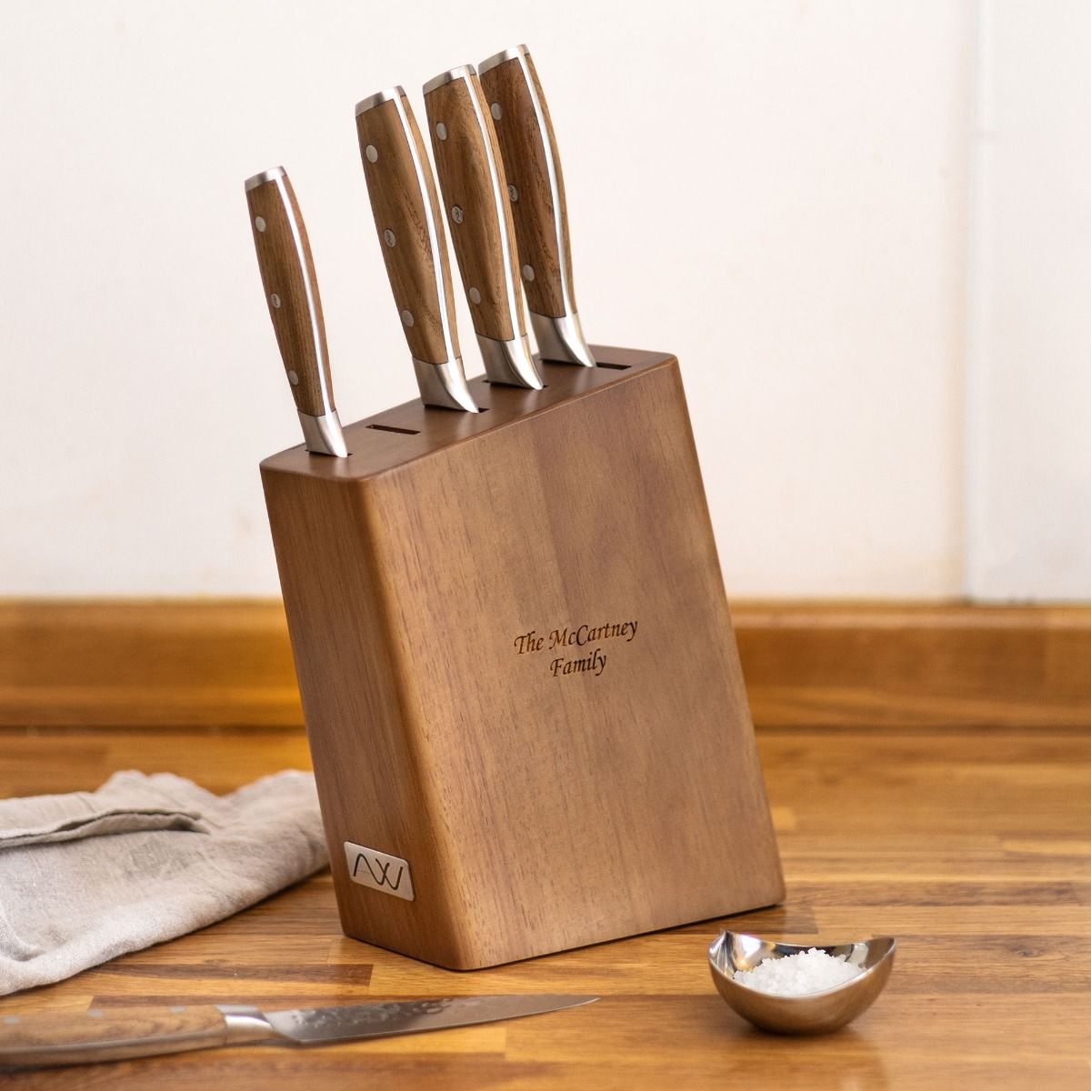 Rockingham Forge Ashwood 6 Piece Knife Block Set | Rockingham For